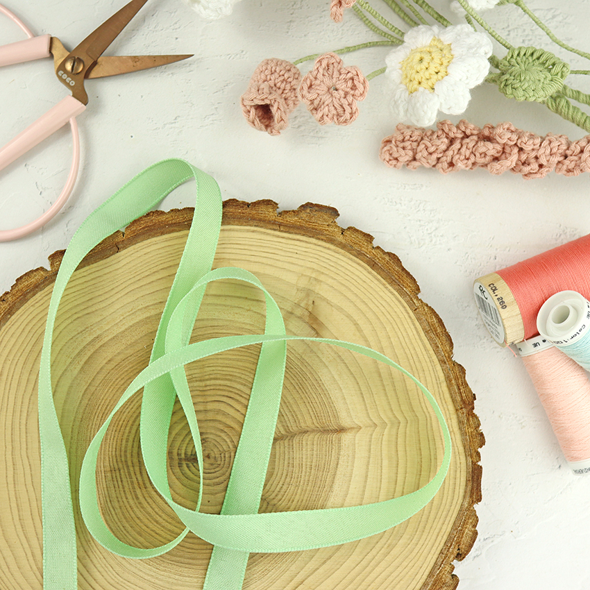Lazo lino Verde menta, por metro | Alúa Cid Scrapbooking